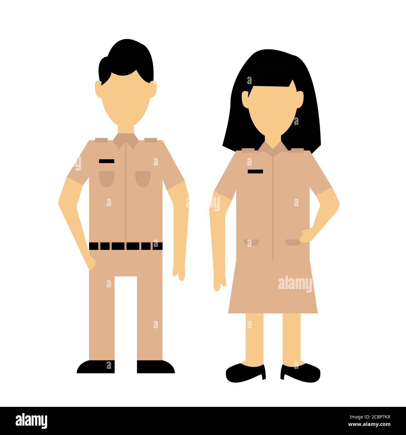 Illustration vector design of government employees, or pegawai negeri ...