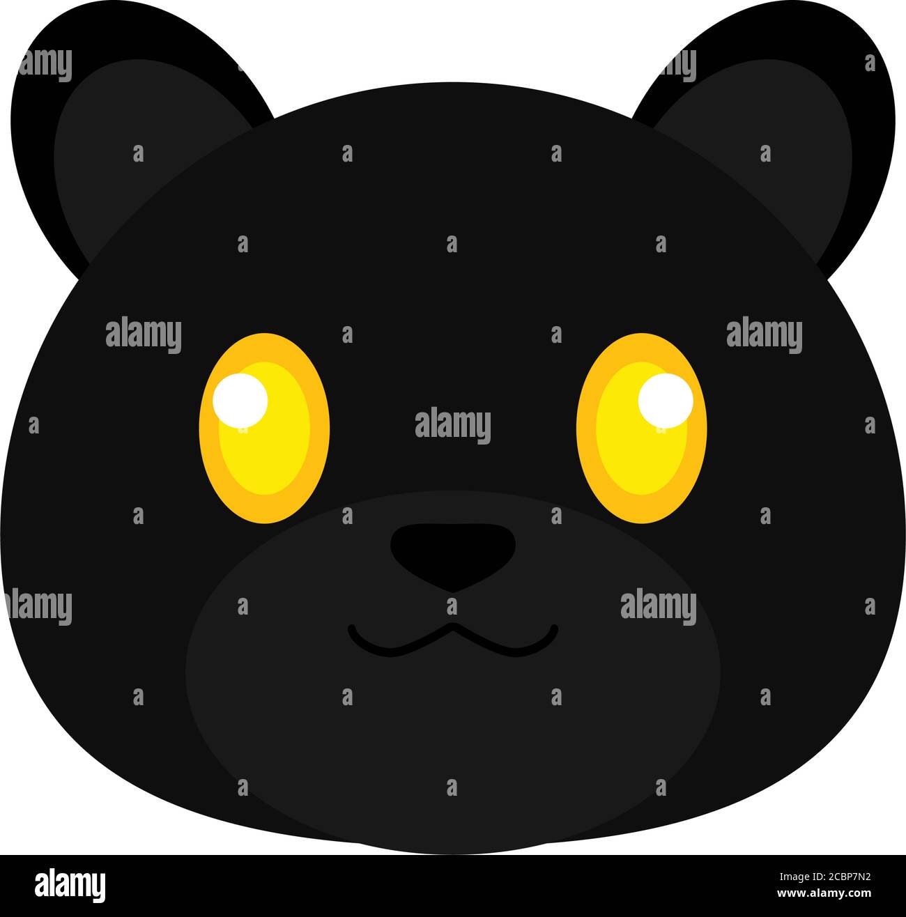 Cute Cartoon Panther Head