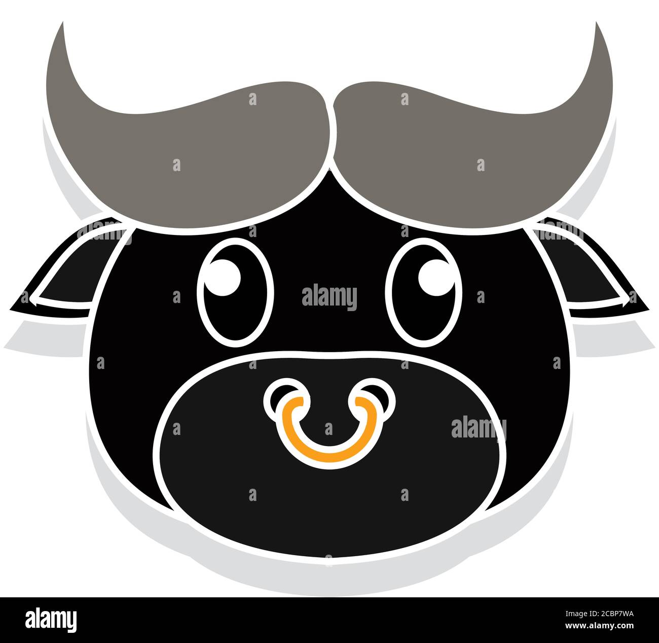 Buffalo head cartoon Stock Vector Image & Art - Alamy