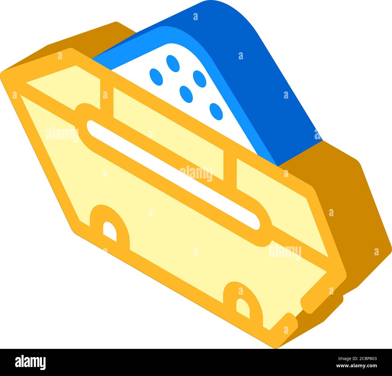 container with construction garbage isometric icon vector illustration ...