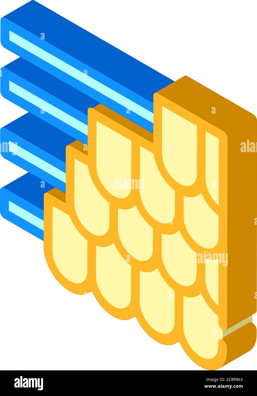 roof covering pile isometric icon vector illustration Stock Vector ...