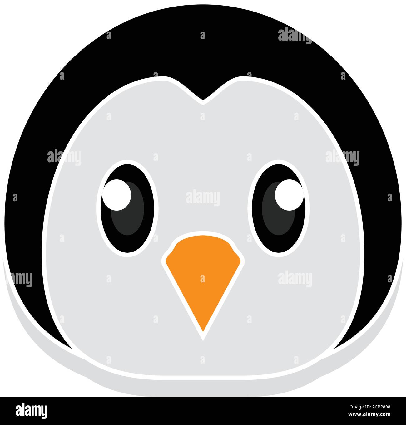 Cute Penguin Face Cartoon Stock Vector Images - Alamy