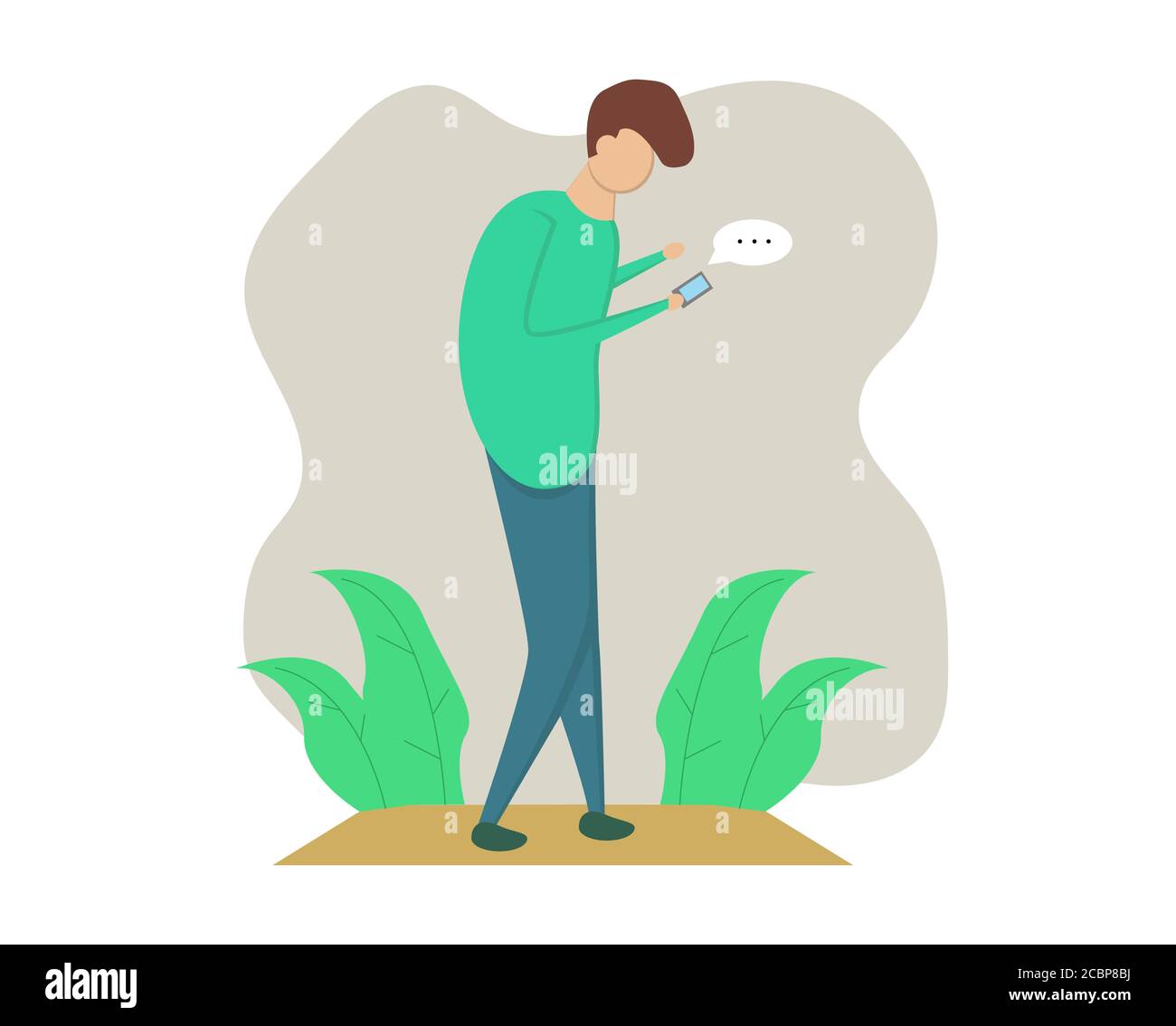 People Man Male User Smartphone Stock Vector Images Alamy