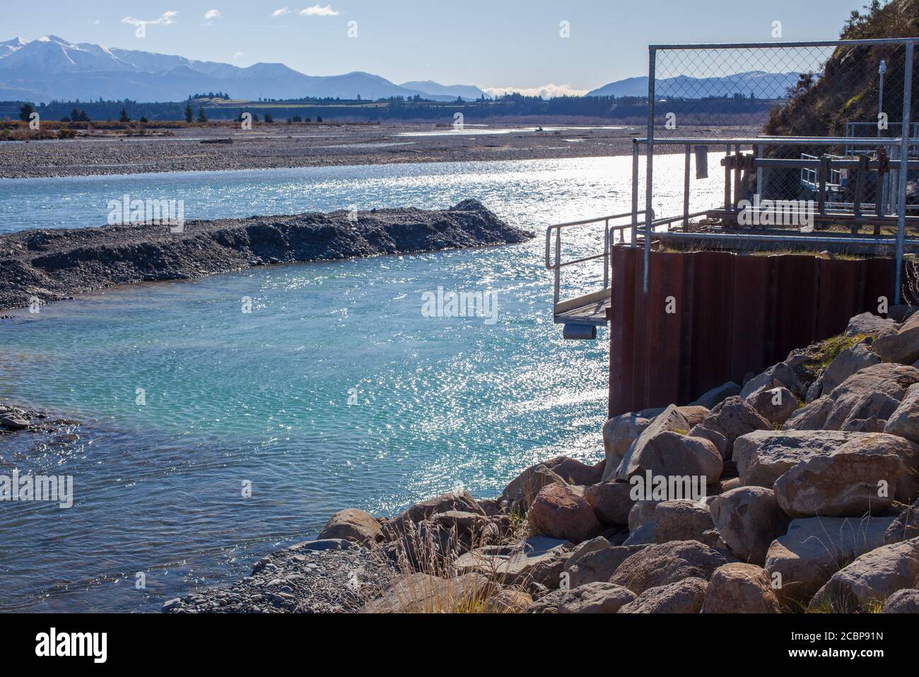 New Zealand Countryside Scenes: Irrigation Infrastructure: Brown's Rock ...