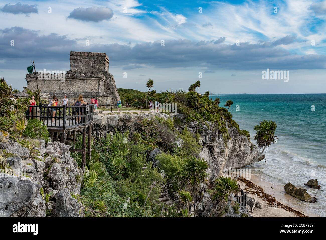 El Castillo or the Castle is the largest temple in the ruins of the ...