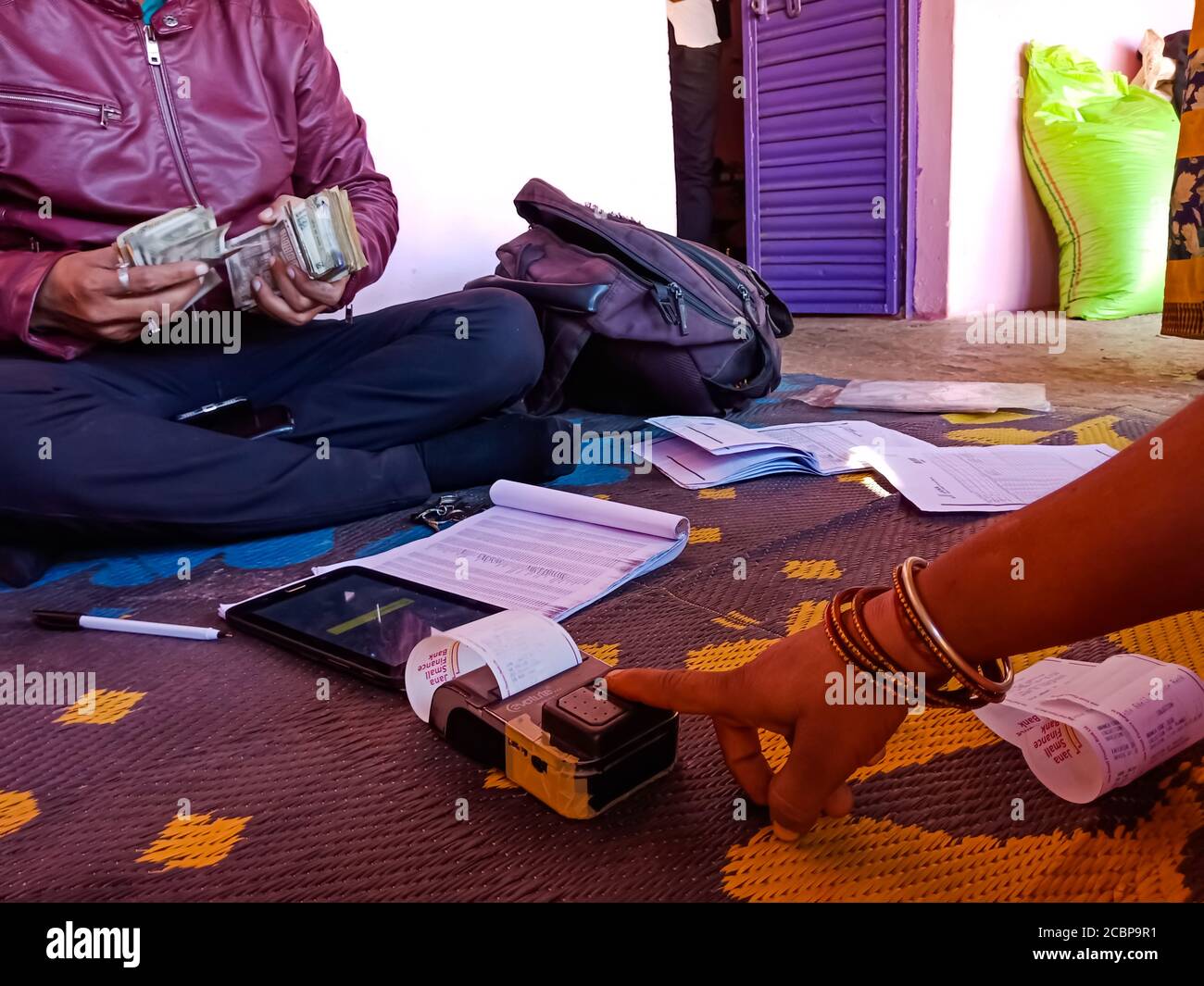 DISTRICT KATNI, INDIA - JANUARY 25, 2020: An indian woman giving thumb ...