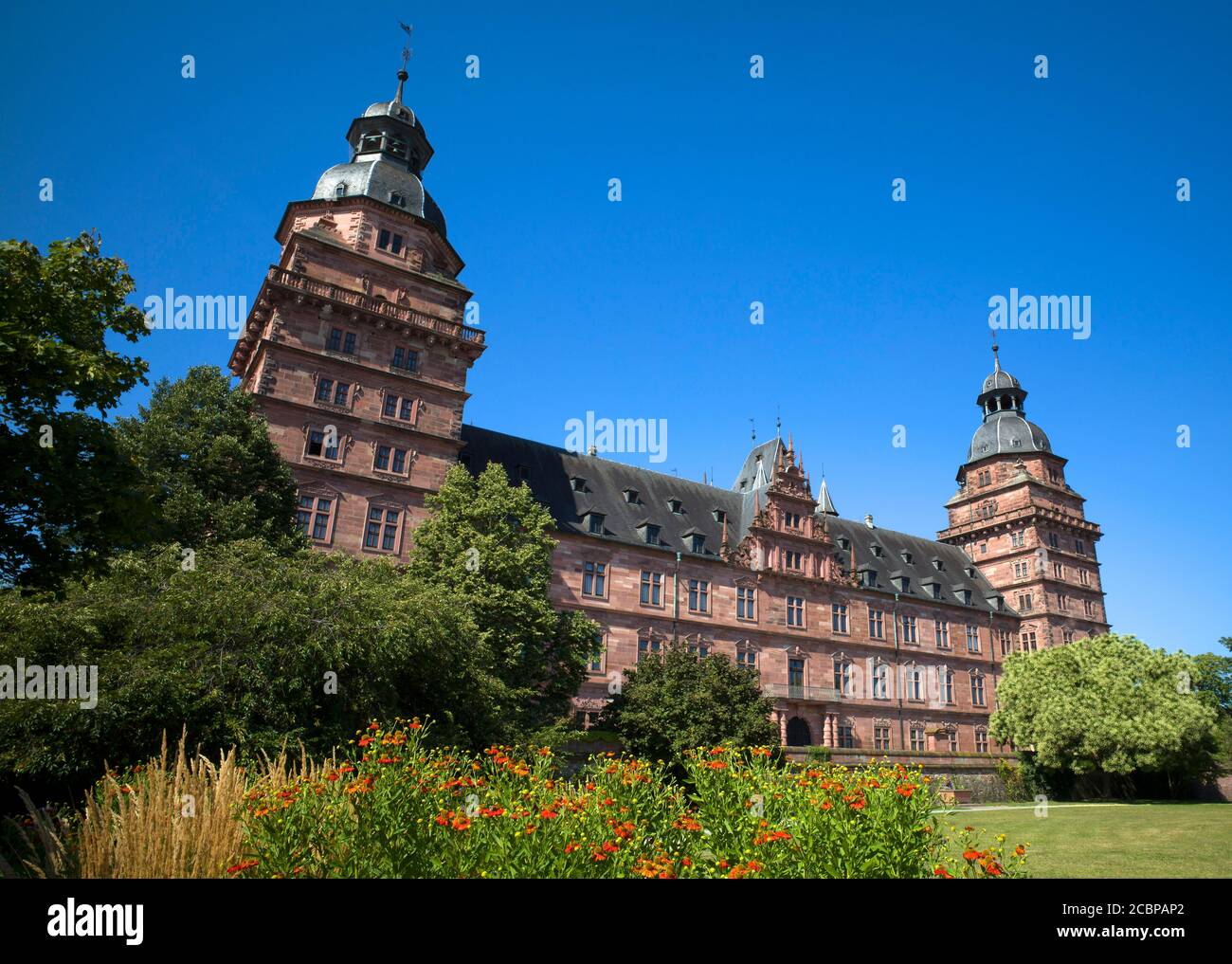 Castle Johannisburg am Main, Renaissance castle, east tower with ...