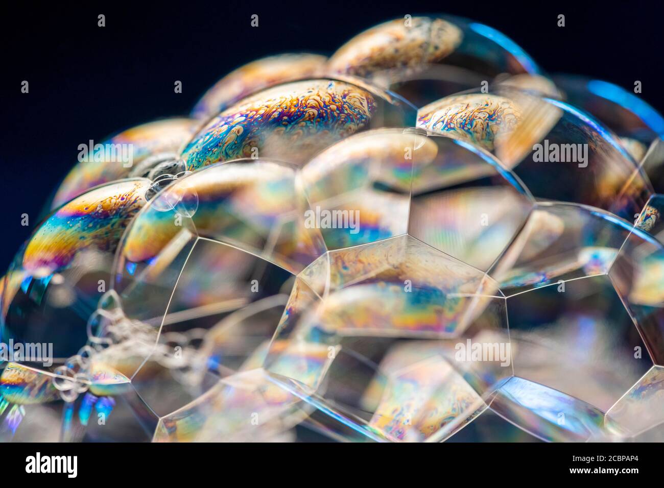 Soap bubbles, foam, light reflected in all colours Stock Photo - Alamy