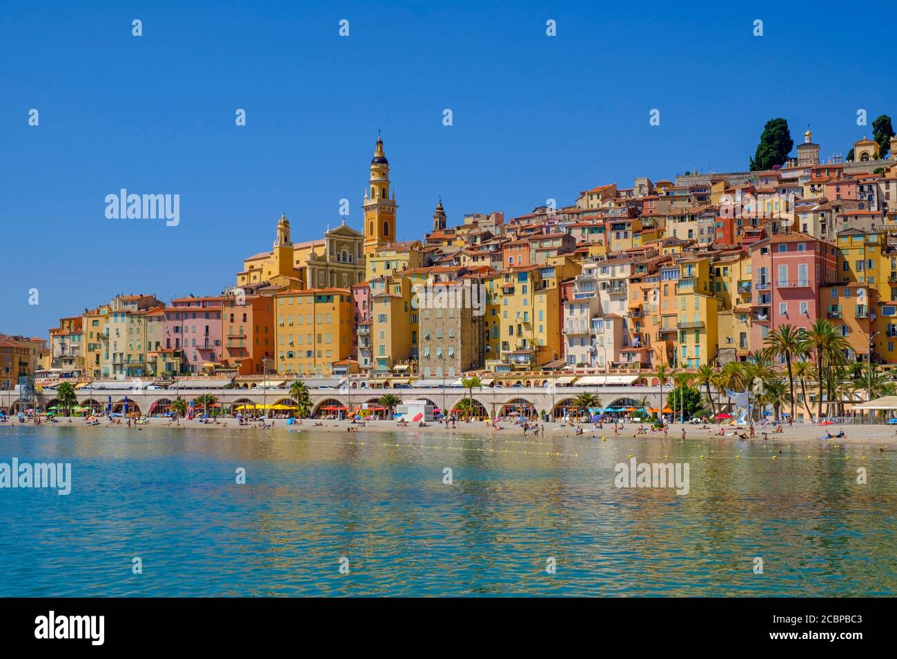 Old town, Menton, Cote d'Azur, Provence-Alpes-Cote d'Azur, France Stock ...