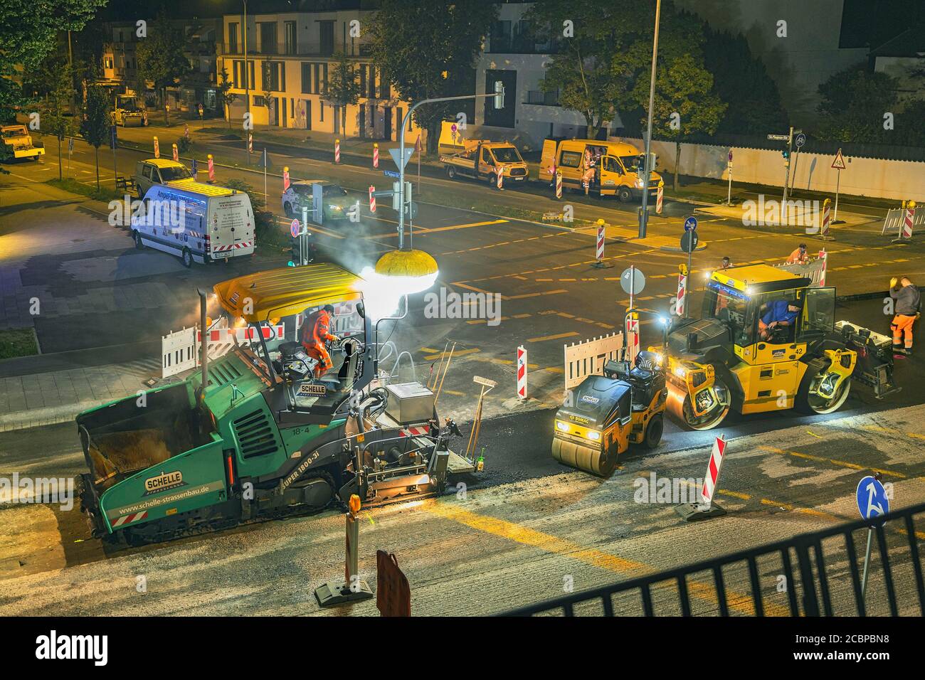 Night Time Road Construction Closure