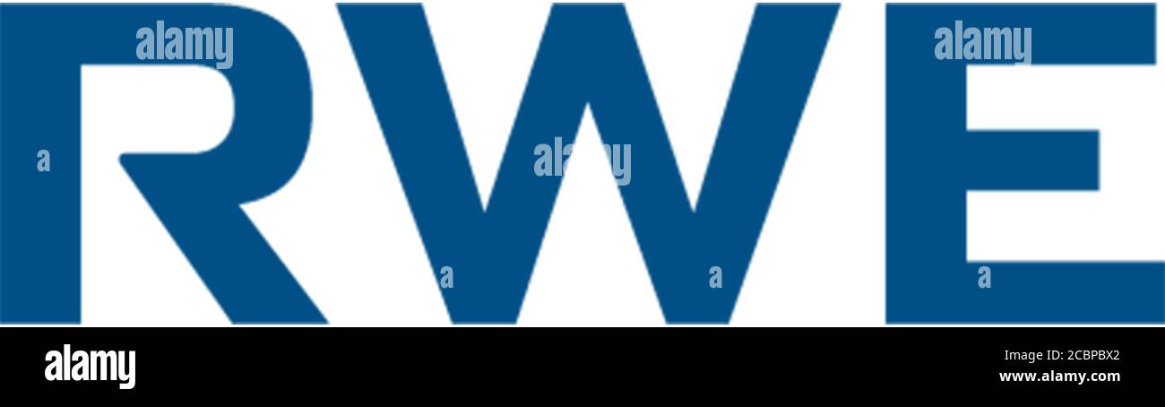 Logo RWE, energy company, energy supply, background white Stock Photo ...