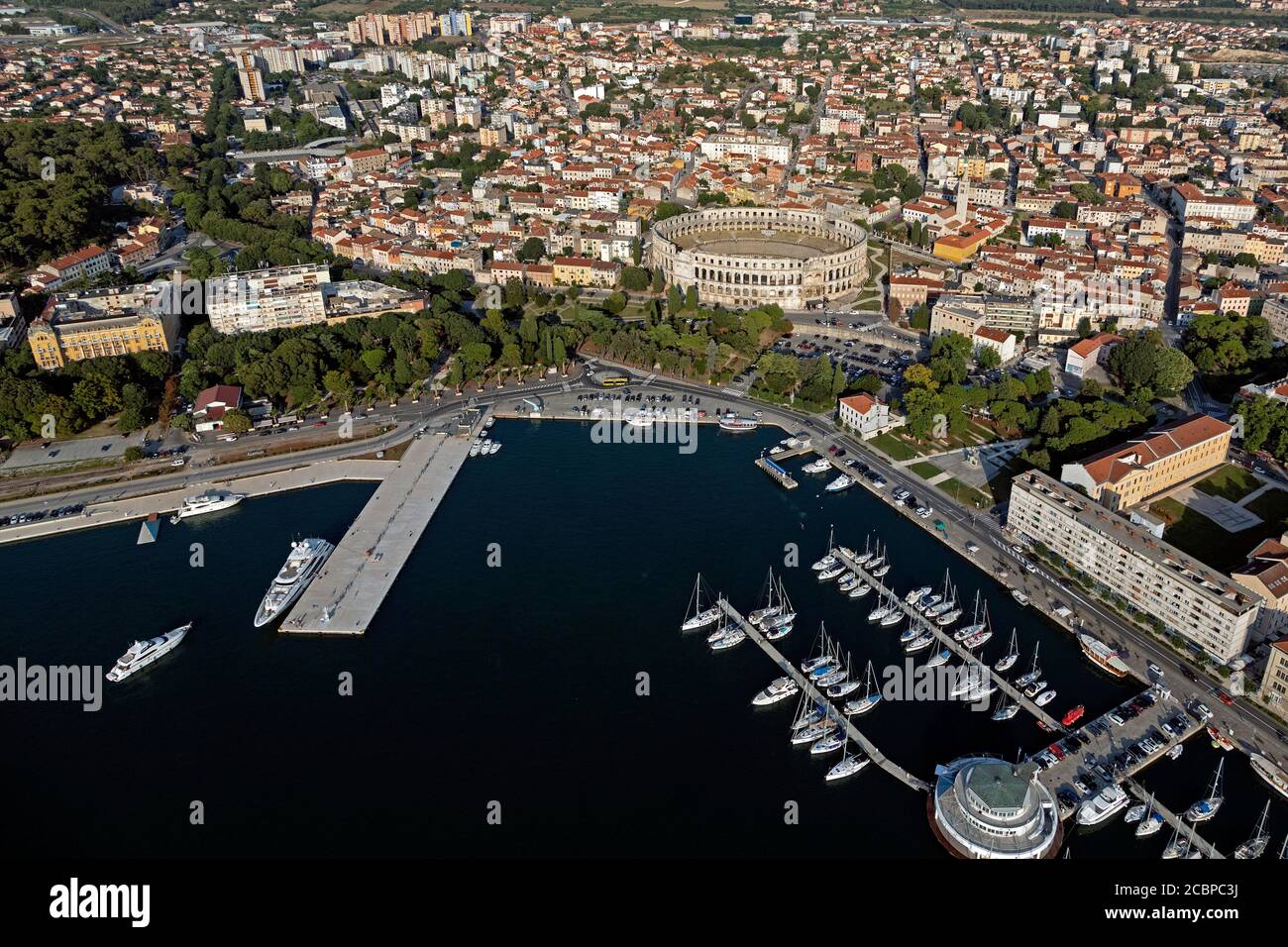 Aerial view, Pula, Istria, Croatia Stock Photo - Alamy