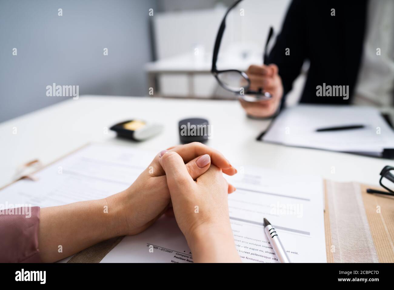 Business People Talk Or Conversation At Interview Stock Photo - Alamy