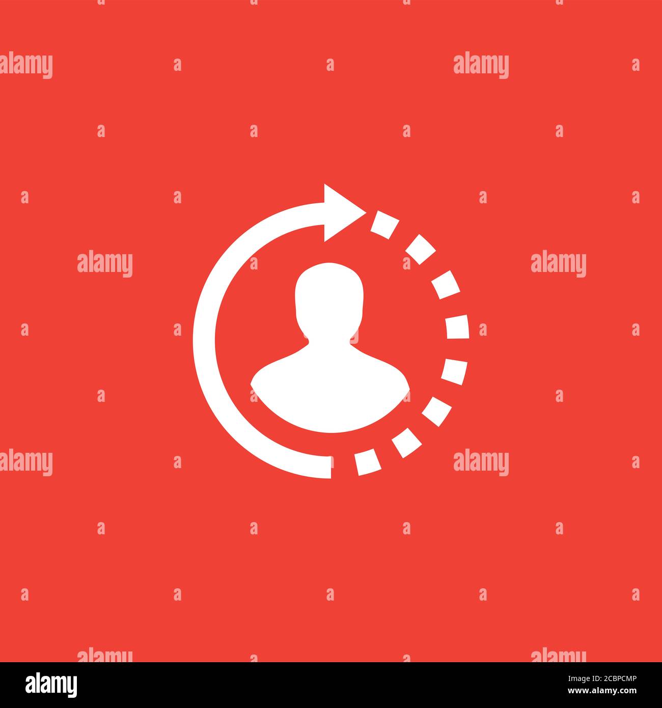 Support Icon On Red Background. Red Flat Style Vector Illustration ...