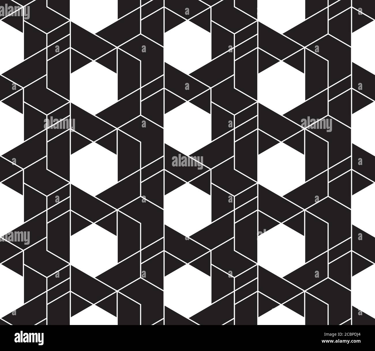 Simple contemporary abstract white hexagonal repeating linear pattern ...