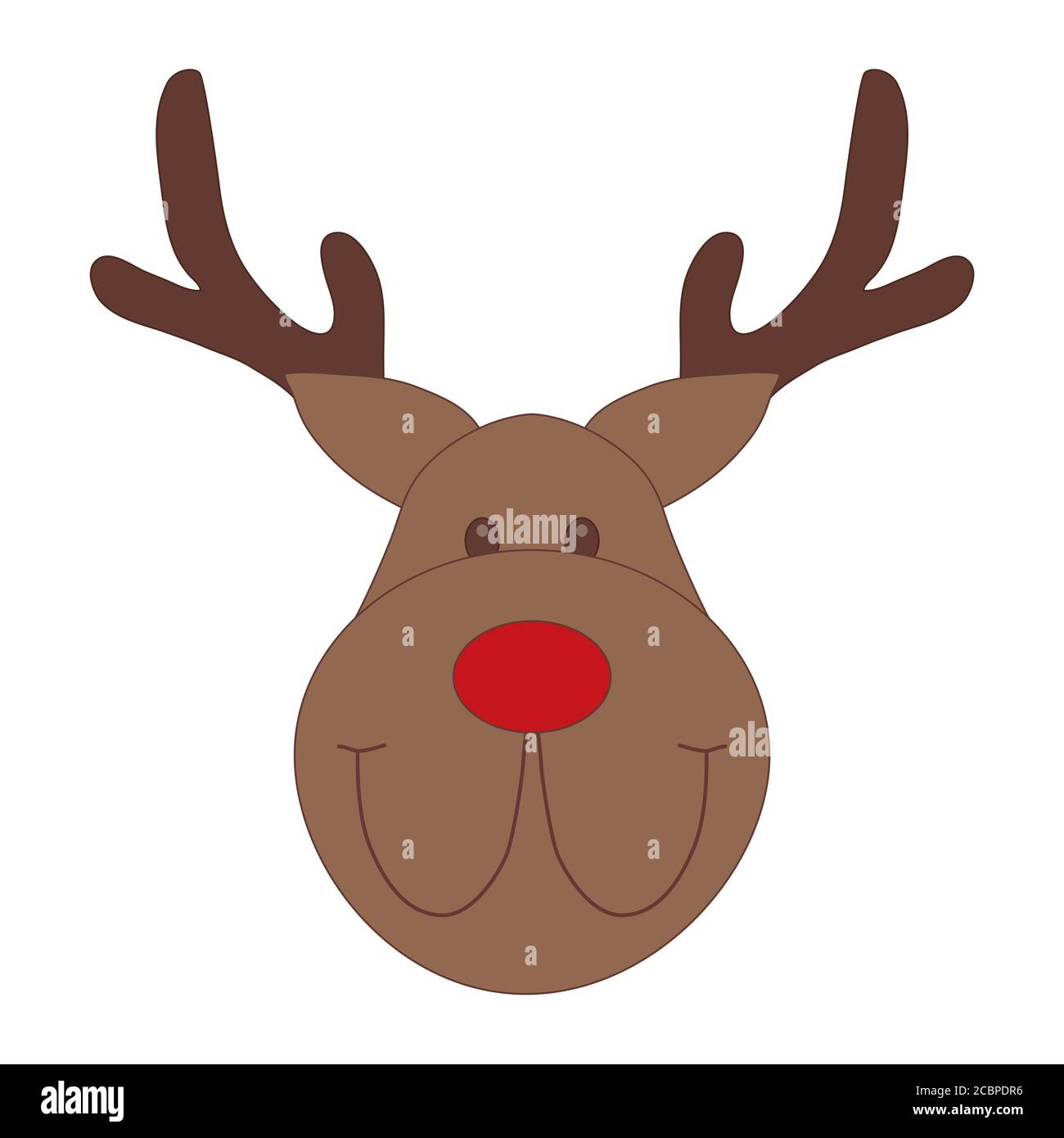 Illustration of a face reindeer isolated on a white background Stock ...