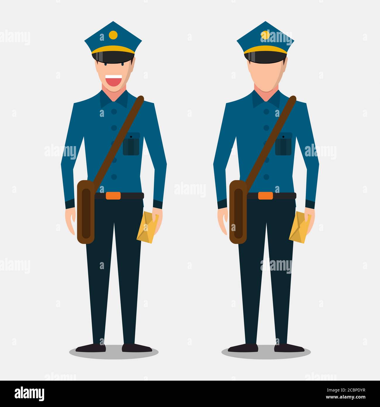 postman isolated vector illustration in flat style Stock Vector Image ...
