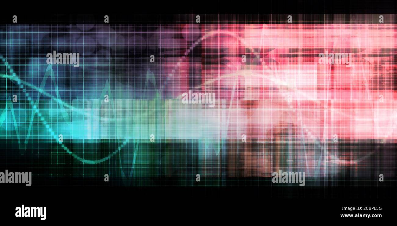 Electronic Engineering with Glowing Circuits As Art Stock Photo - Alamy