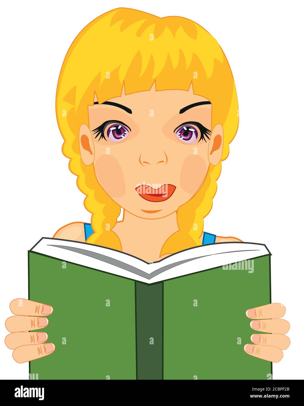 Beautiful girl in hand Stock Vector Images - Alamy