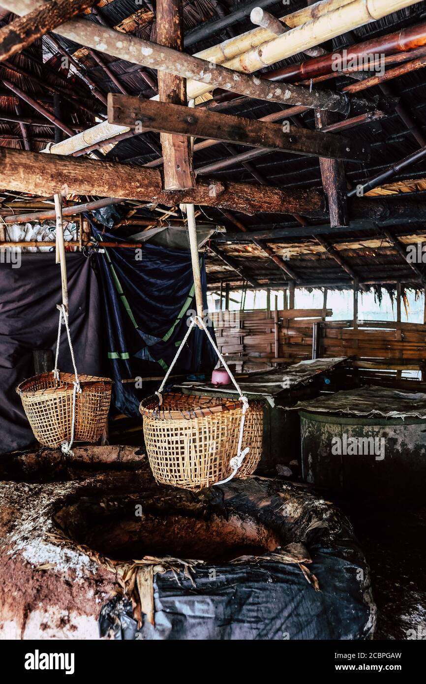 Image of Ancient Rock Salt Pond, Salt is still produced in the ...