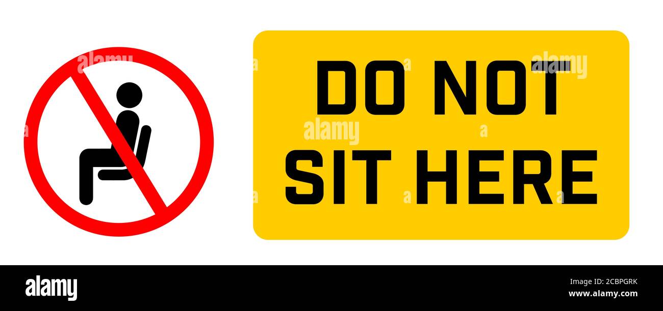 Do Not Sit Here Signage for restaurants and public places inorder to ...