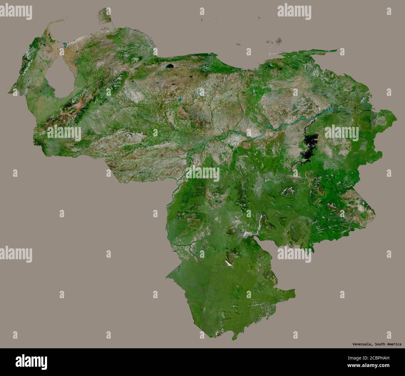 Venezuela map satellite geography hi-res stock photography and images ...