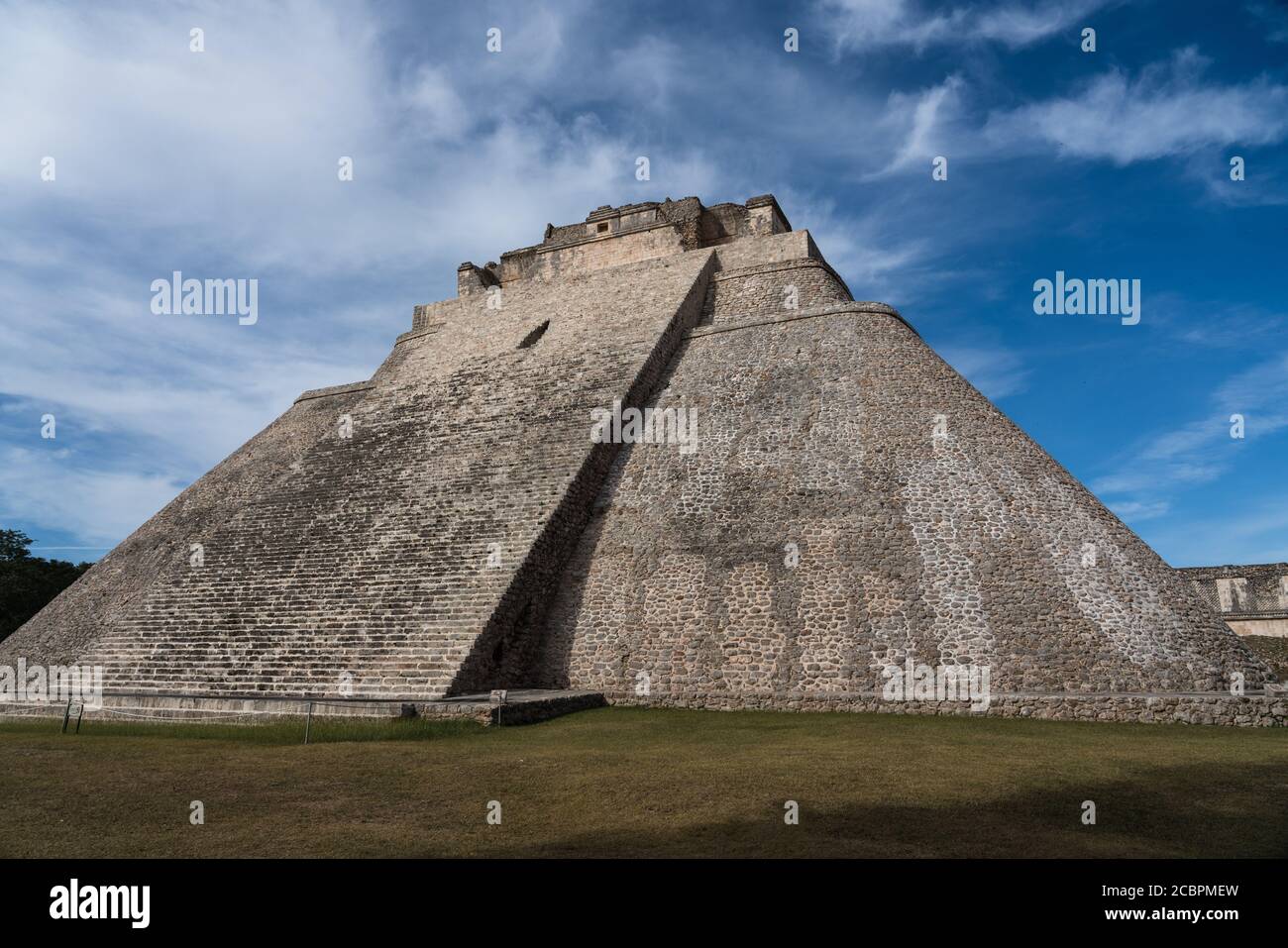 The east facade of the Pyramid of the Magician, also known as the ...