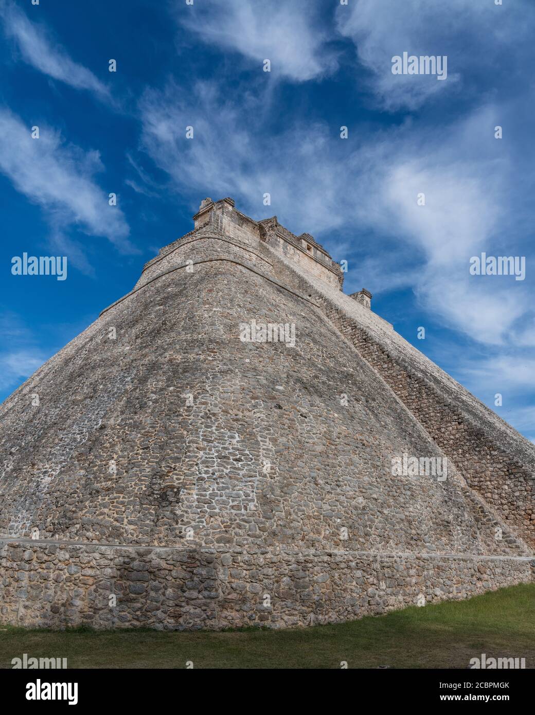The east facade of the Pyramid of the Magician, also known as the ...