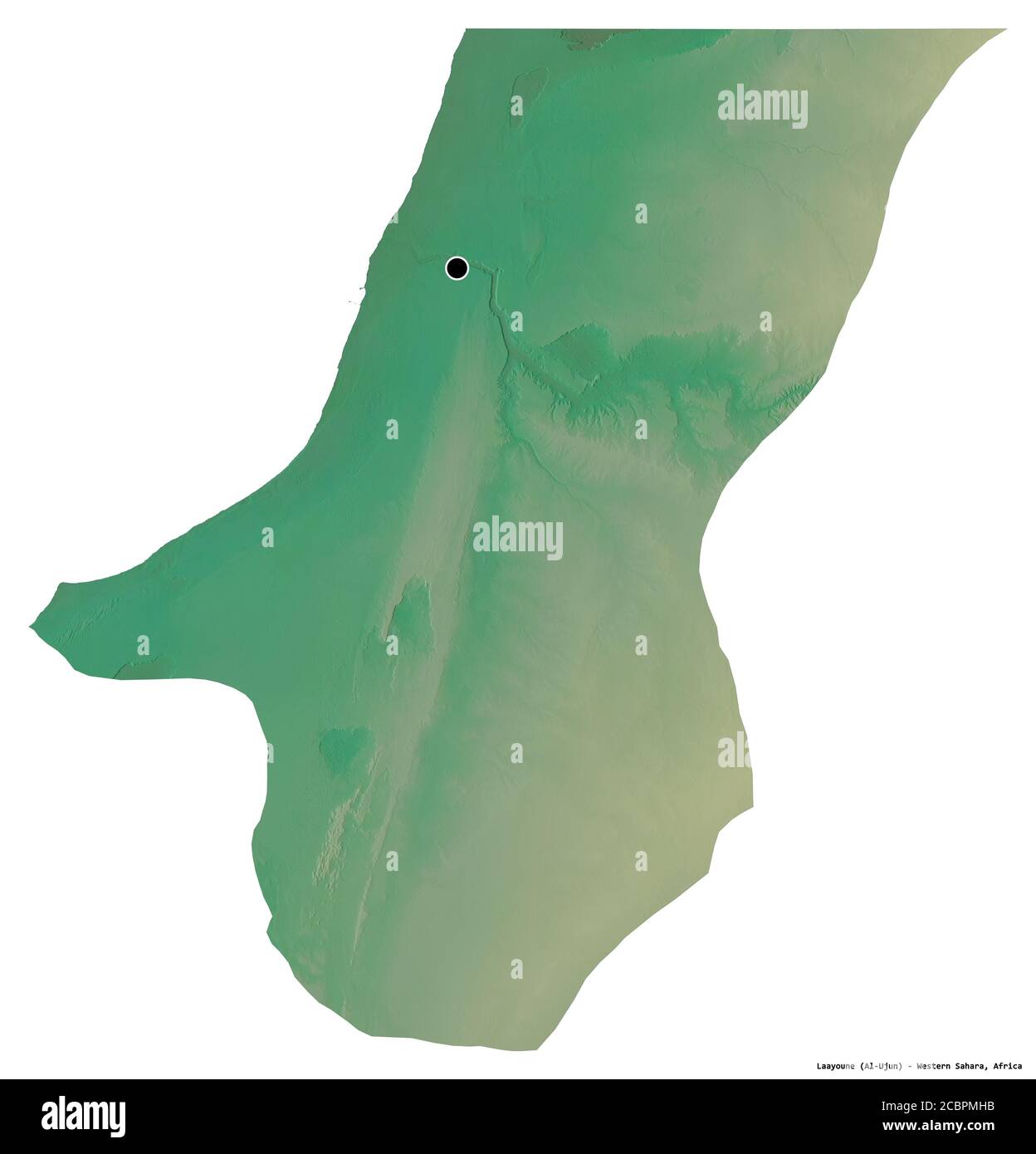 Shape of Laayoune, province of Western Sahara, with its capital ...