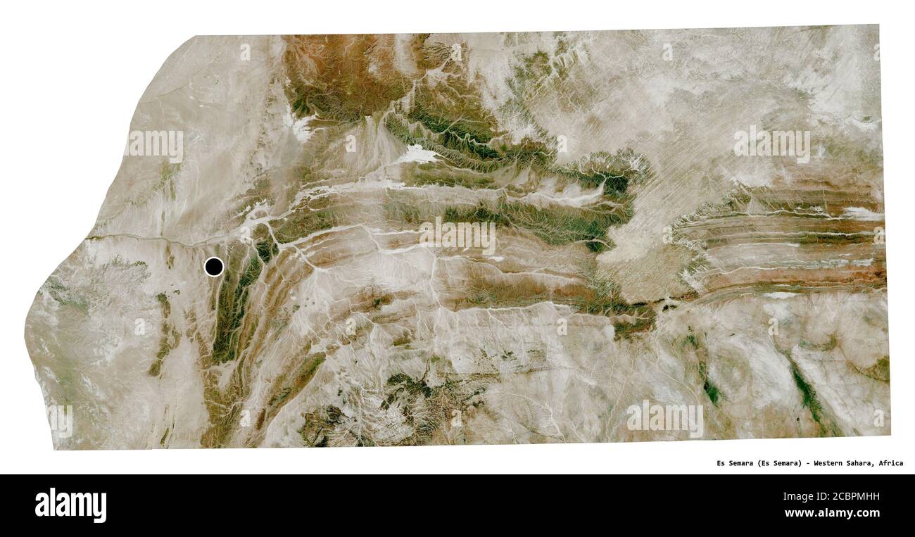 Shape of Es Semara, province of Western Sahara, with its capital ...