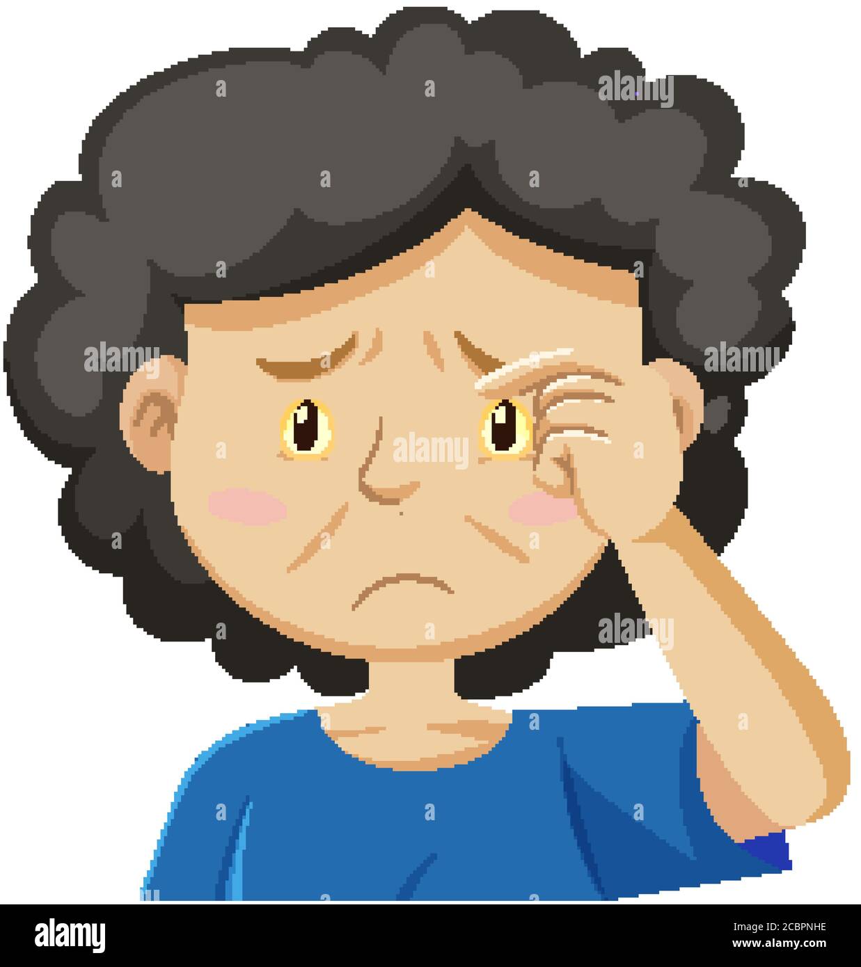 Old lady with jaundice illustration Stock Vector Image & Art - Alamy