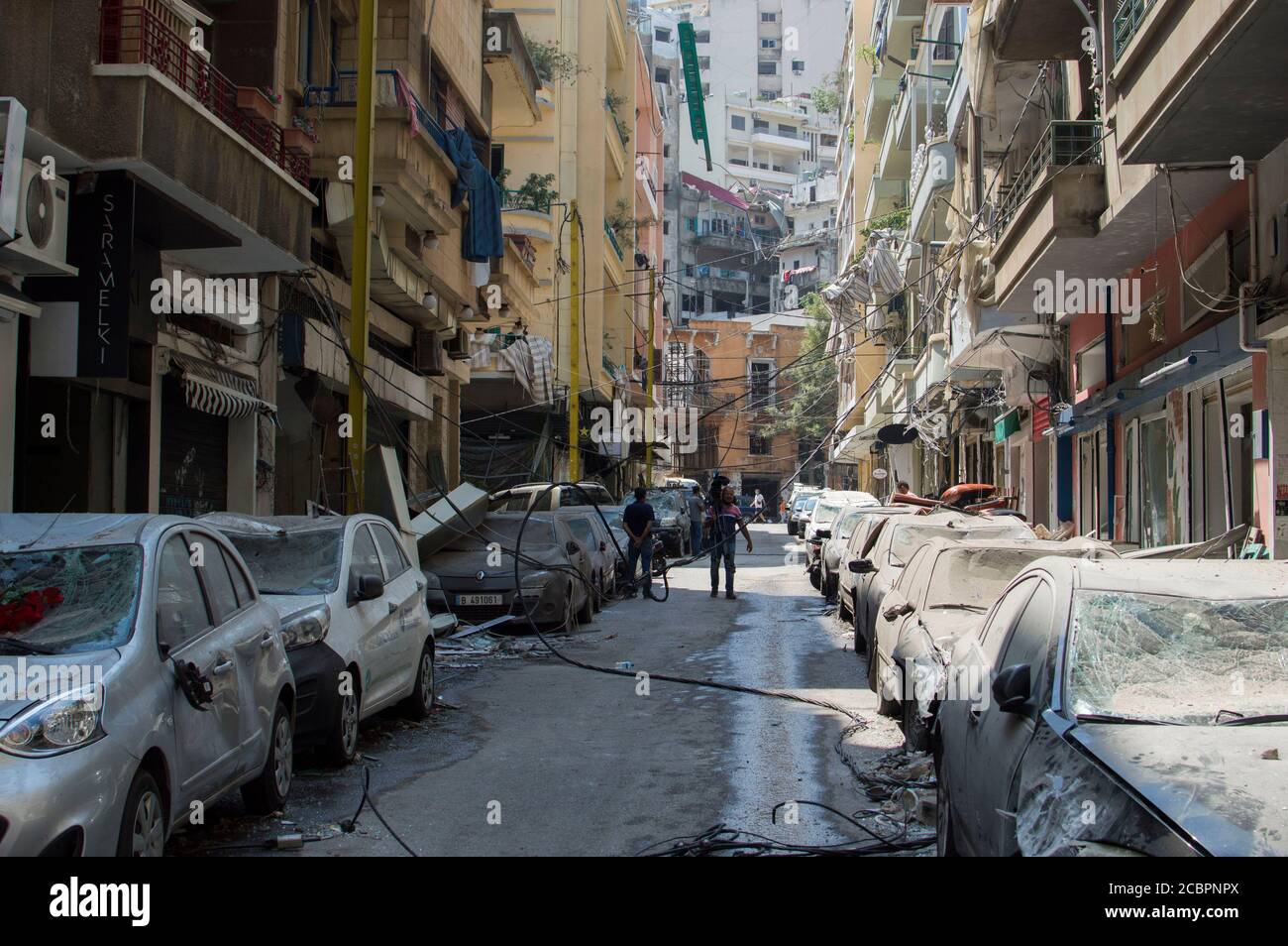Beirut, Lebanon,6th of August, 2020. Aftermath of Beirut explosion, and ...