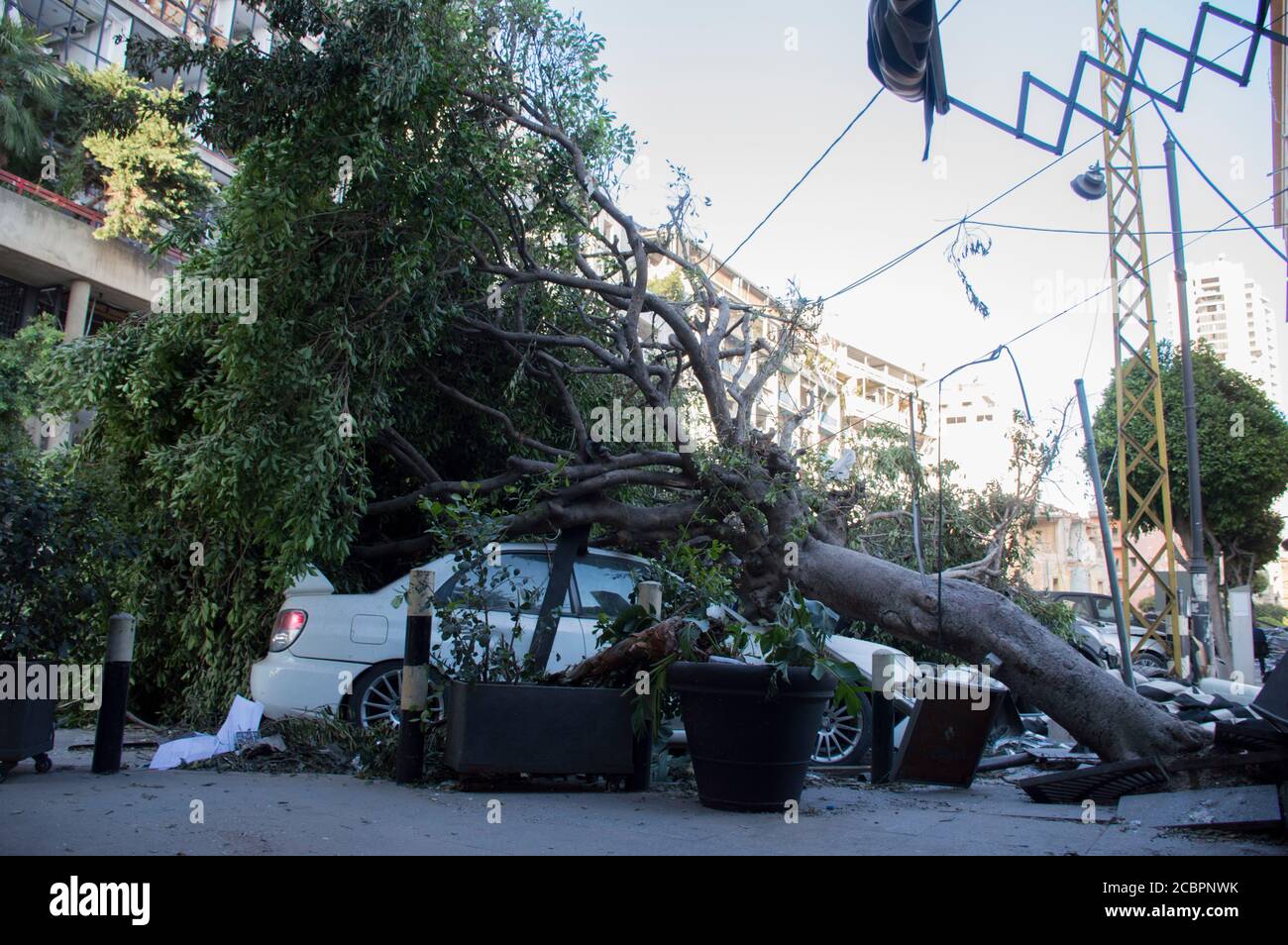 Beirut, Lebanon,6th of August, 2020. Aftermath of Beirut explosion, and ...