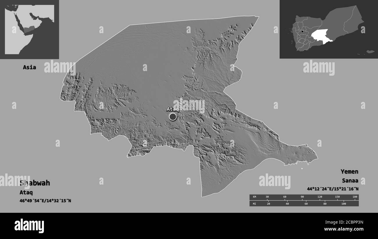 Shabwah map hi-res stock photography and images - Alamy