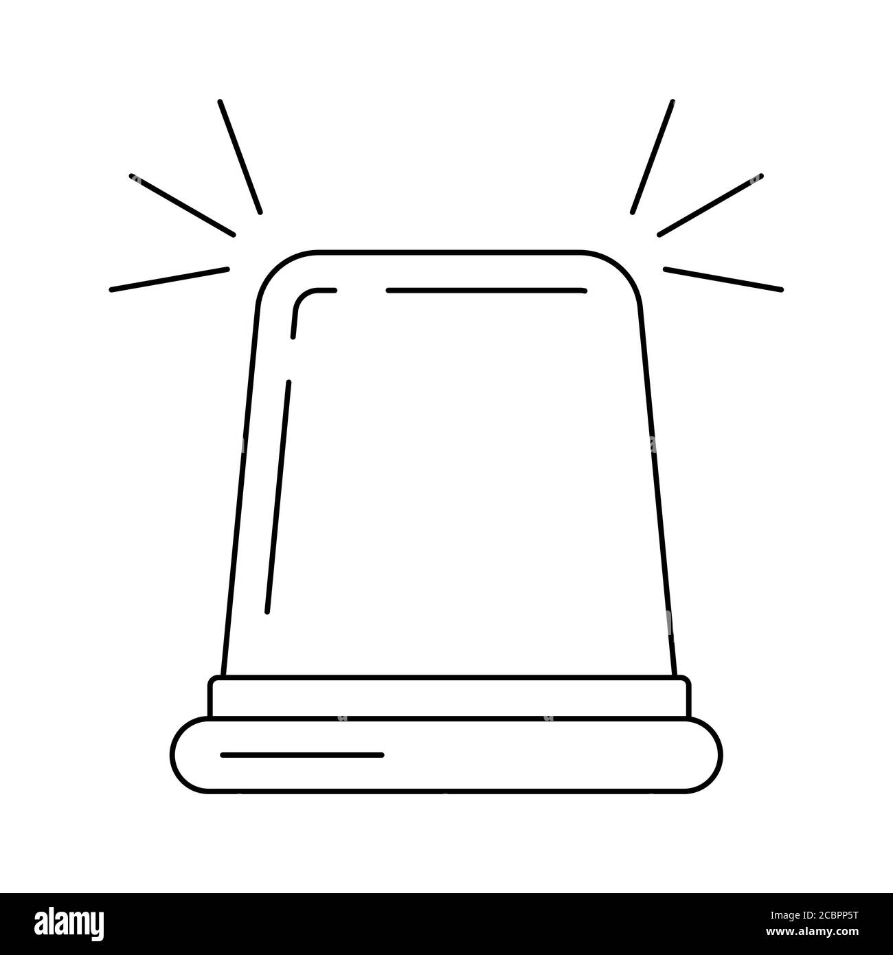 Alarm flasher icon outline Stock Vector Images - Alamy
