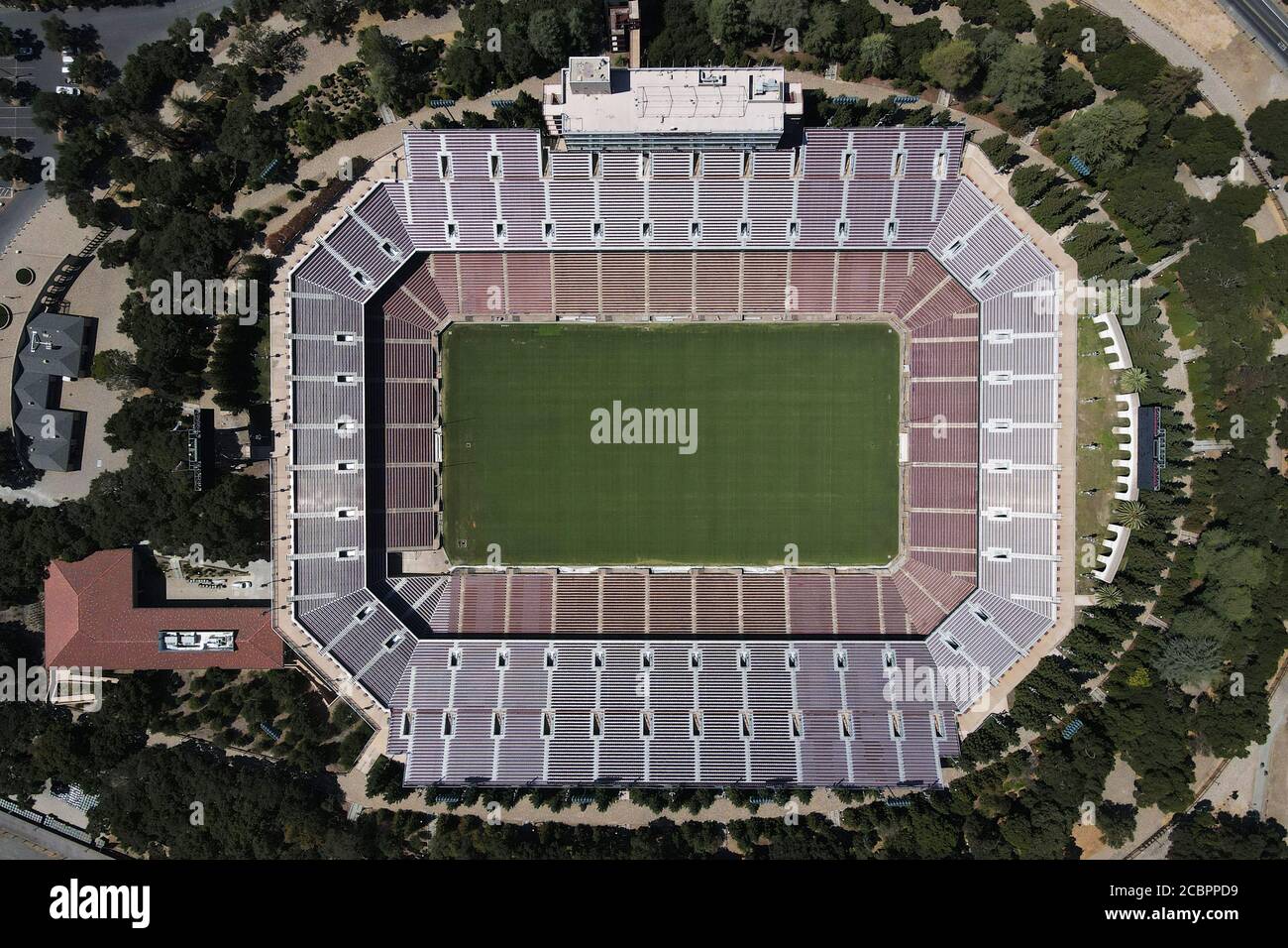 A general view of Stanford Stadium on the campus of Stanford University ...