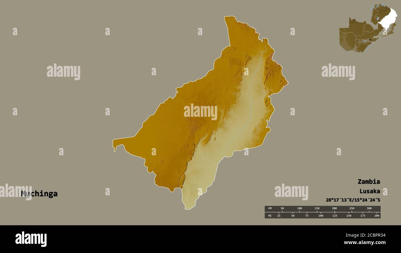 Zambia topographic map hi-res stock photography and images - Alamy