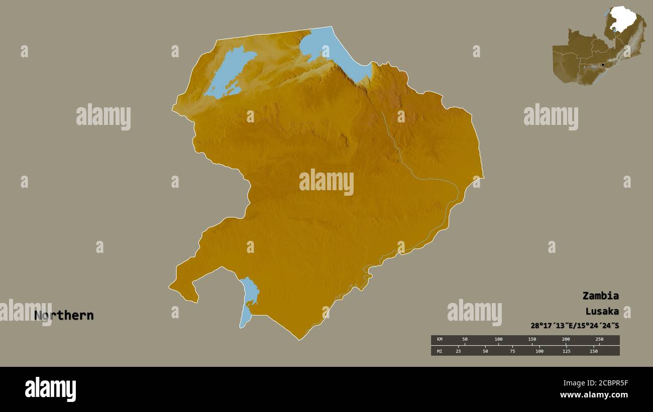 Zambia topographic map hi-res stock photography and images - Alamy