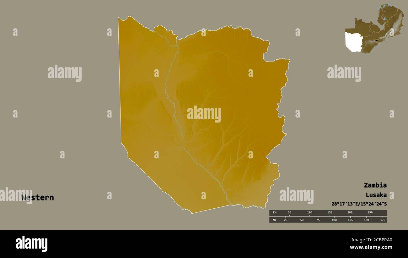 Zambia topographic map hi-res stock photography and images - Alamy