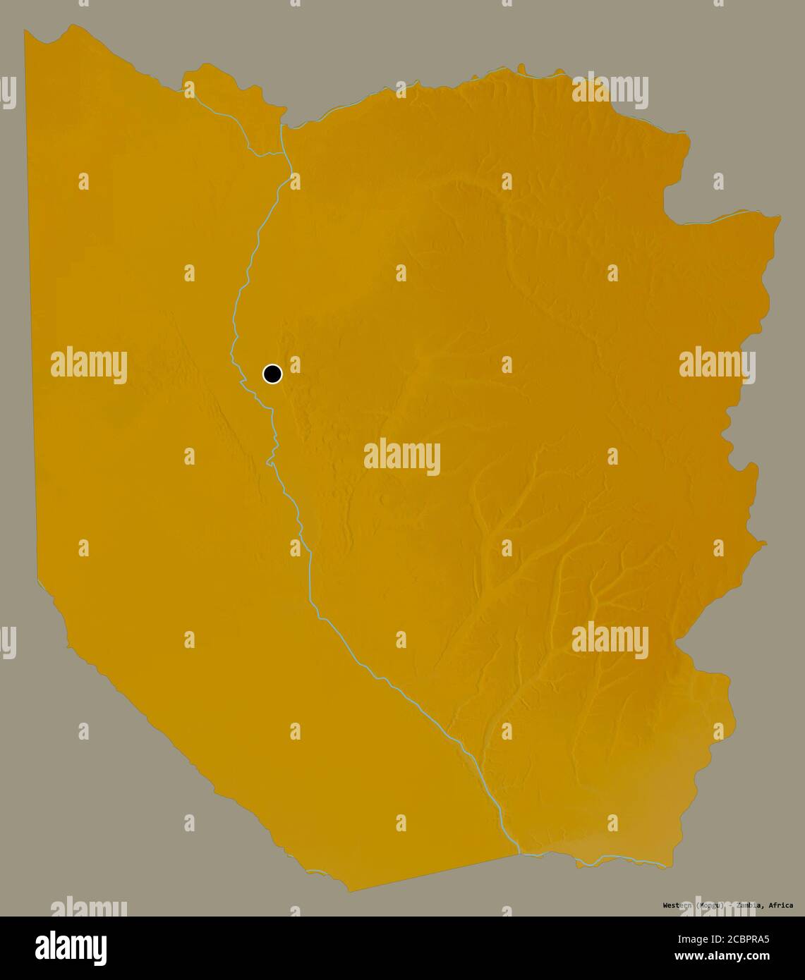 Zambia topographic map hi-res stock photography and images - Alamy