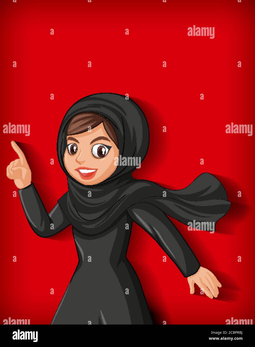 Beautiful arabic lady cartoon character illustration Stock Vector Image ...
