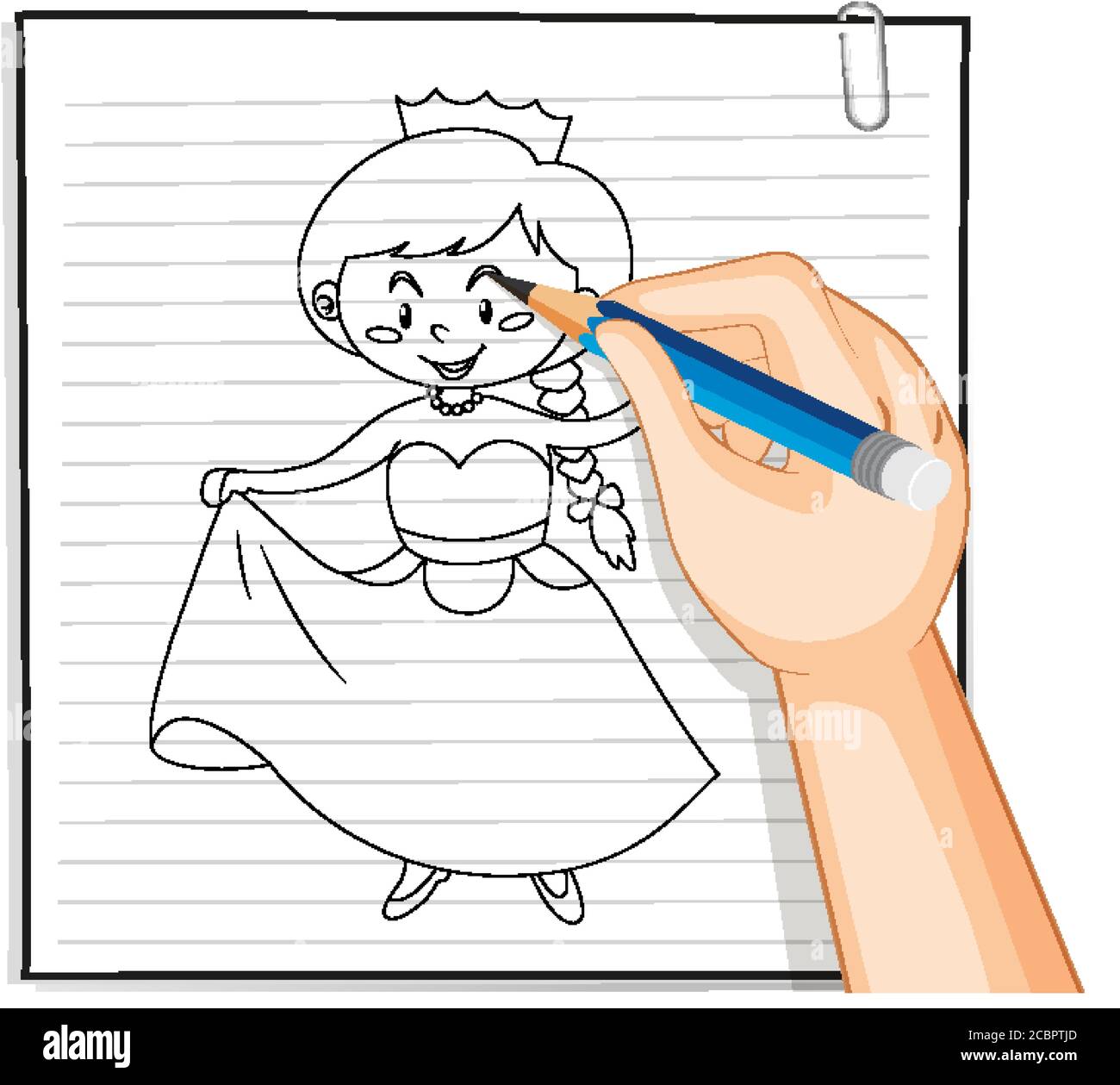 Princess Outline Drawing
