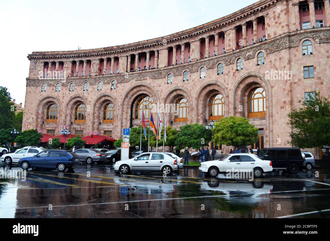 Yerevan Republic Square - Marriott Hotel Stock Photo - Alamy