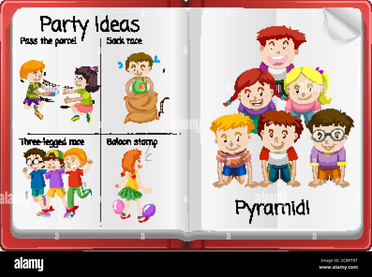 Open activity diary page illustration Stock Vector Image & Art - Alamy