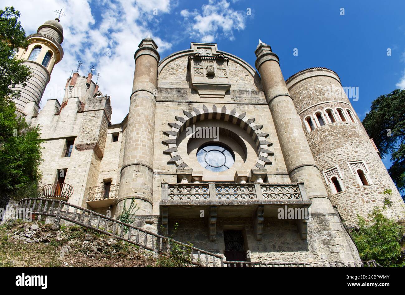 Rocchetta Mattei castle. Grizzana Morandi, Bologna, Italy Stock Photo ...