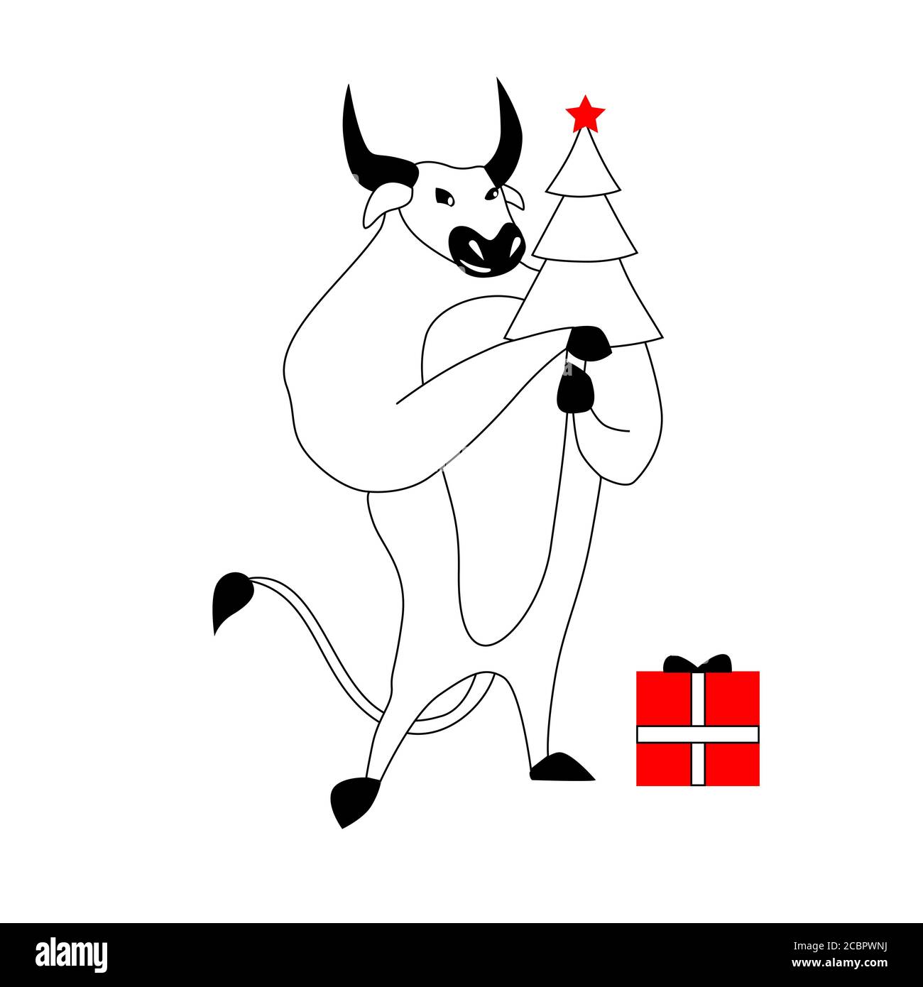 Chinese Zodiac. Chinese Animal astrological sign. Cow. Symbol of 2021 ...