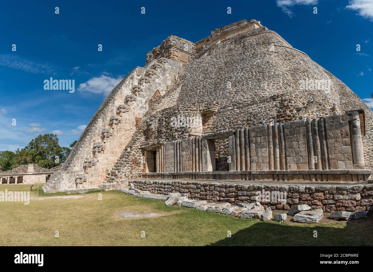 The west side of the Pyramid of the Magician faces the Quadrangle of ...