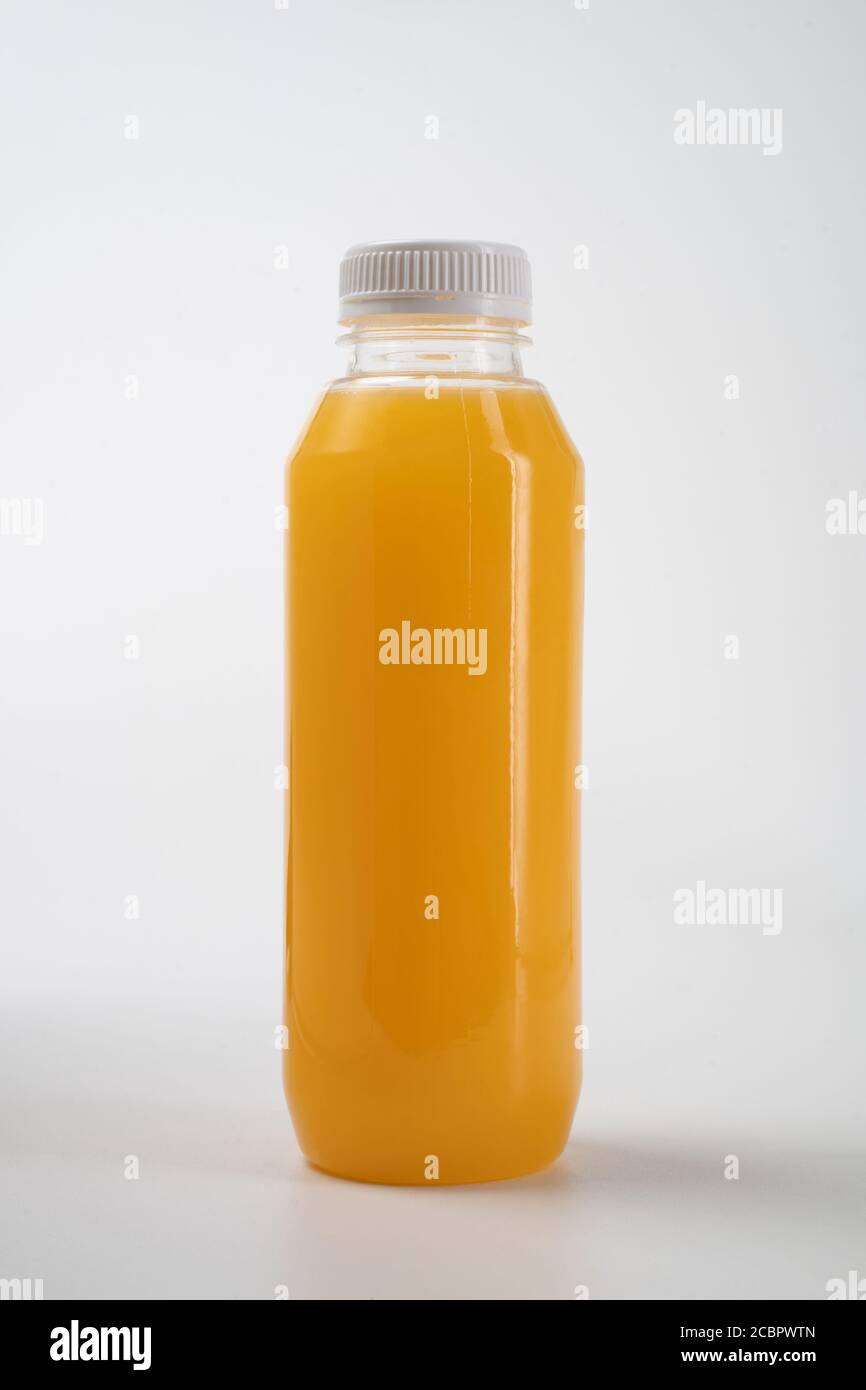 fresh liquid food product on blank plastic container bottle mockup ...