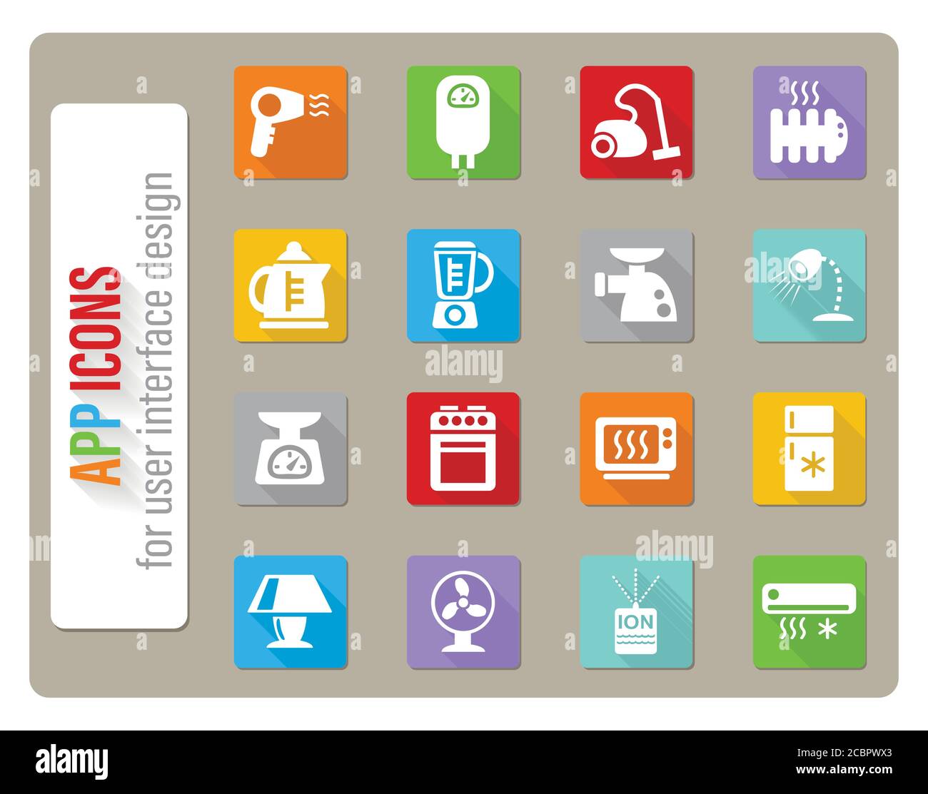 home appliances icon set Stock Vector Image & Art - Alamy