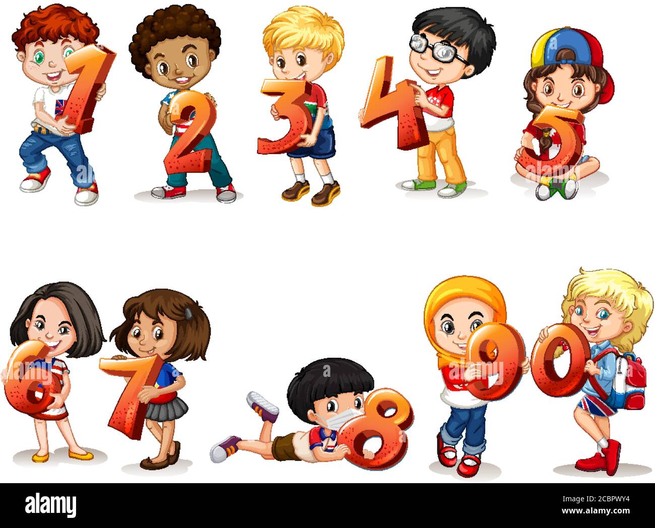 Child learning maths fun Stock Vector Images - Alamy